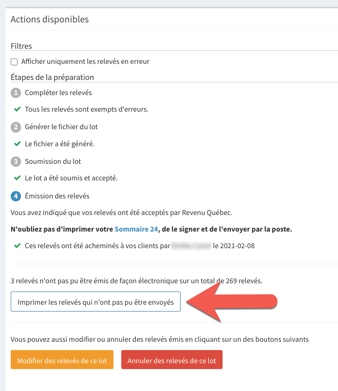 Comment imprimer un Relevé 24